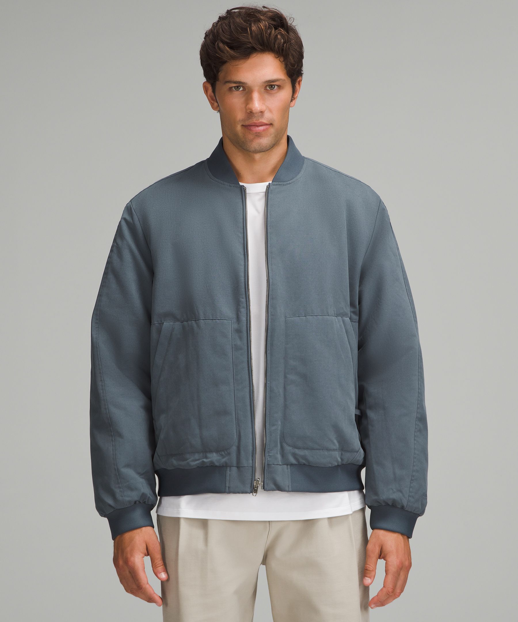 Lululemon Reversible Insulated Bomber Jacket In Oil Grey - 40% Off